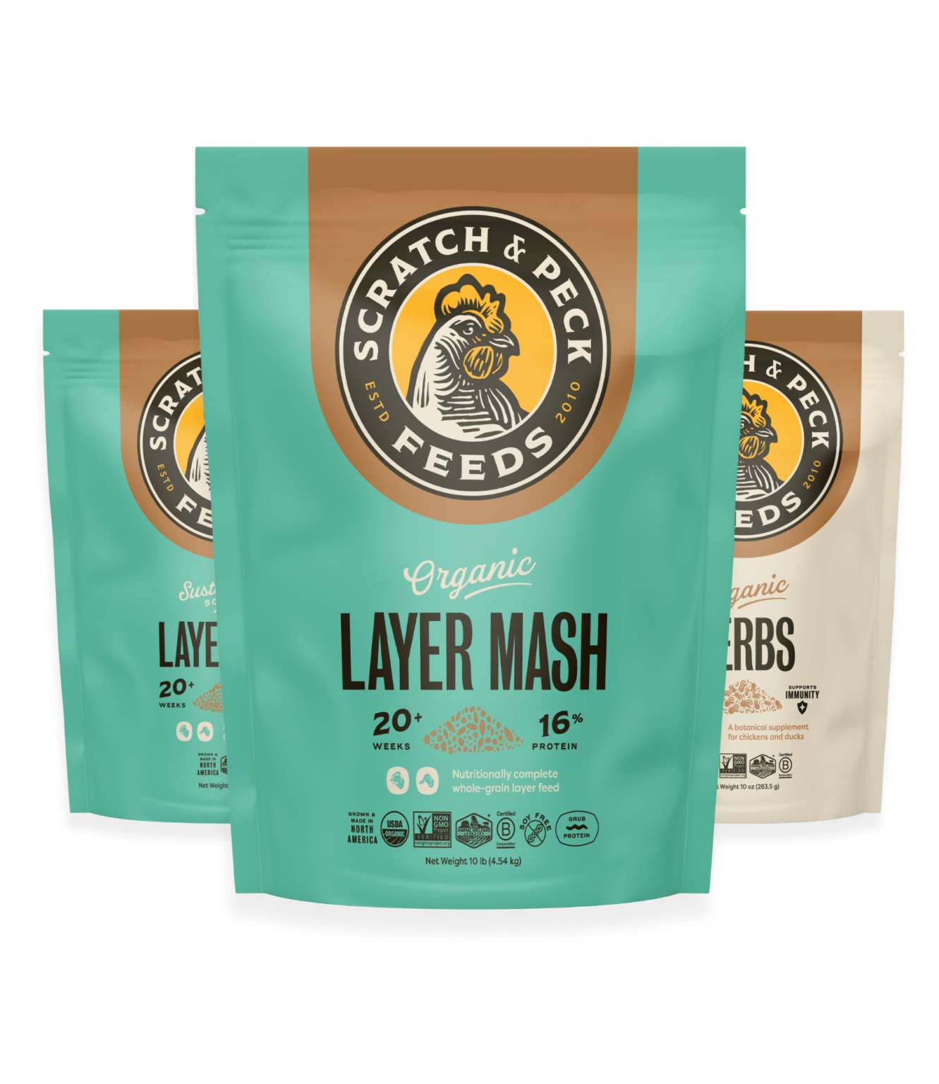 Organic Layer Mash 18% - Scratch & Peck Feeds