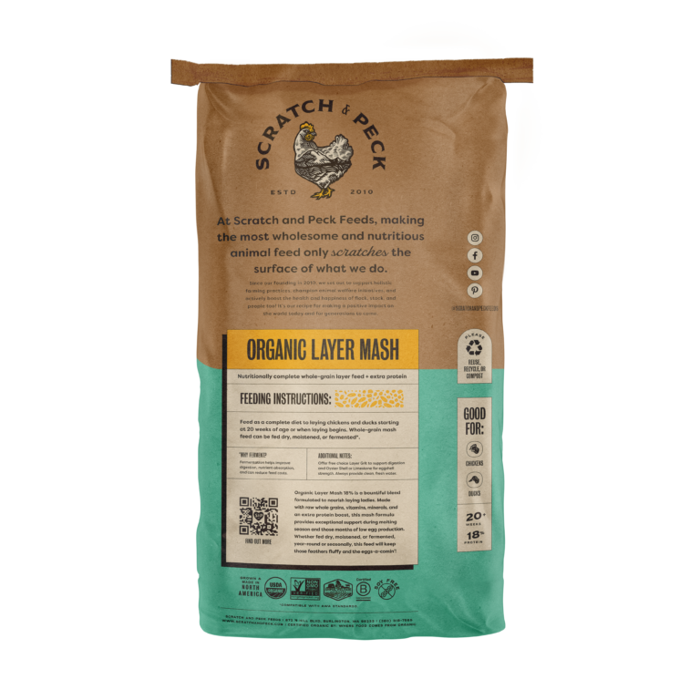Organic Layer Mash 18% - Scratch & Peck Feeds