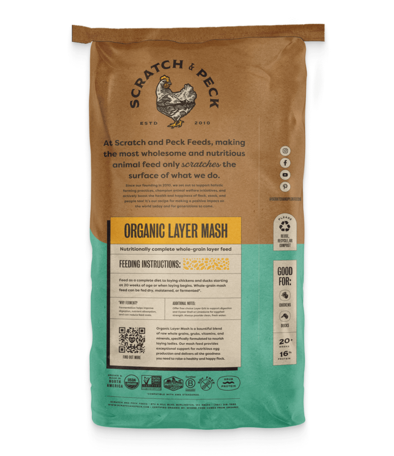 Organic Layer Mash - Scratch & Peck Feeds